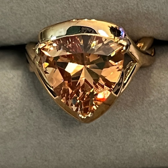 Jewelry | Golden Trillion Cz Sterling Silver Ring | Poshmark
